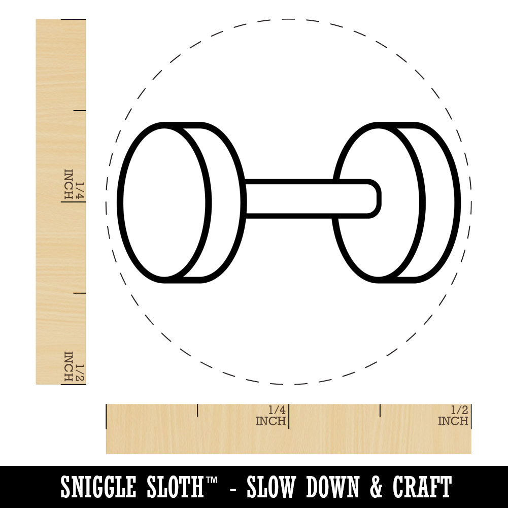 Dumbbell Gym Workout Exercise Self-Inking Rubber Stamp for Stamping ...