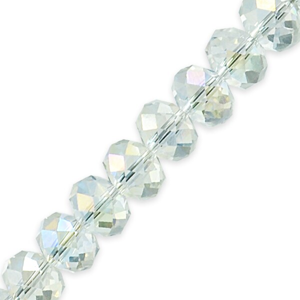 Arwen 10mm x 16mm Crystal ab glass, graduated faceted rondelle | Michaels
