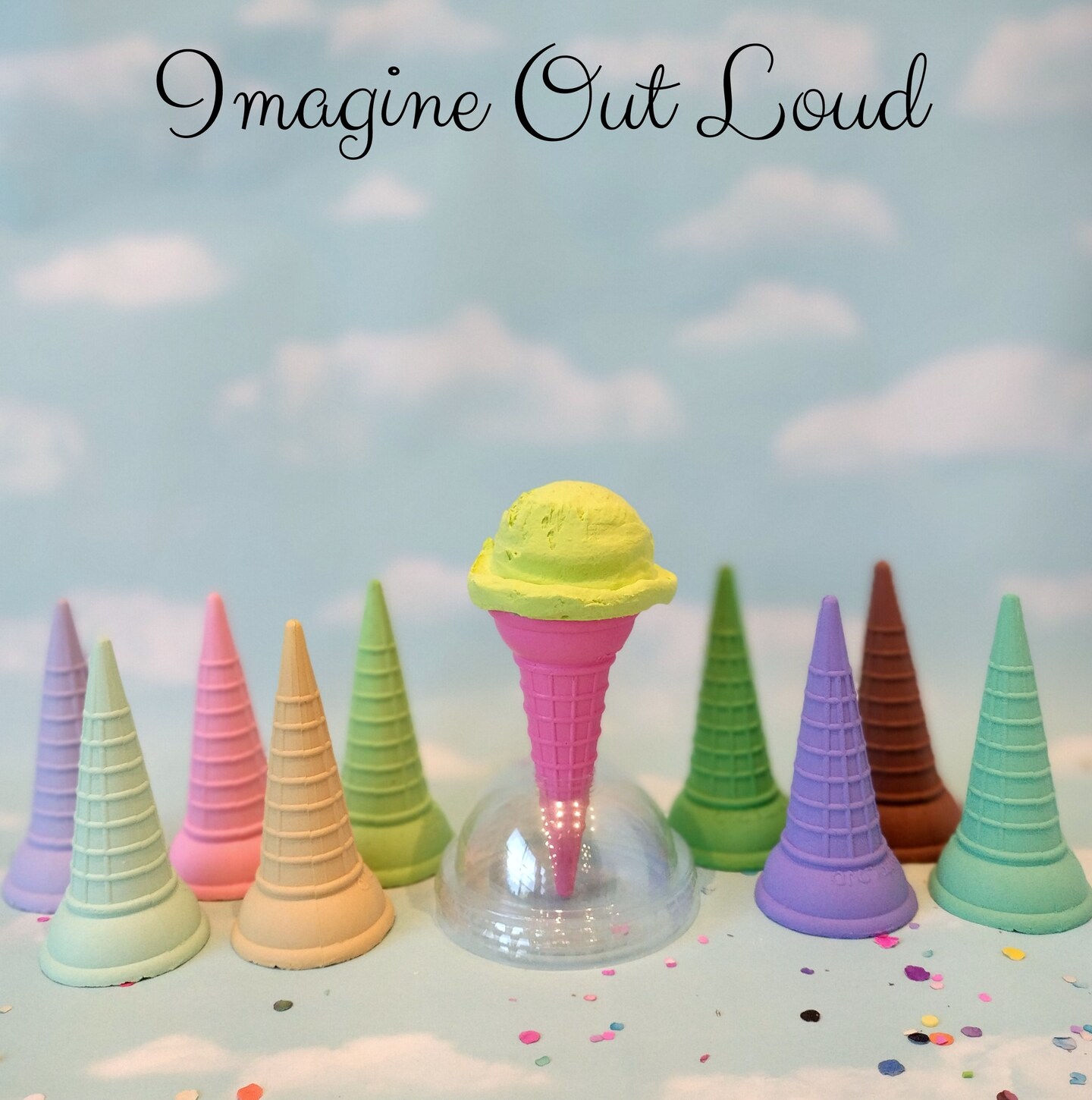 Fake Ice Cream CONE and COLOR CHOICE lime Prop | MakerPlace by Michaels