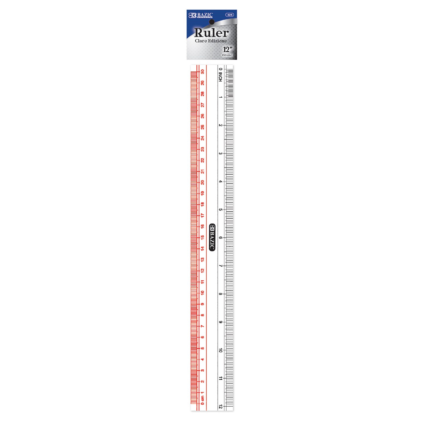 BAZIC Plastic Ruler Claro Transparent 12" (30cm) | Michaels
