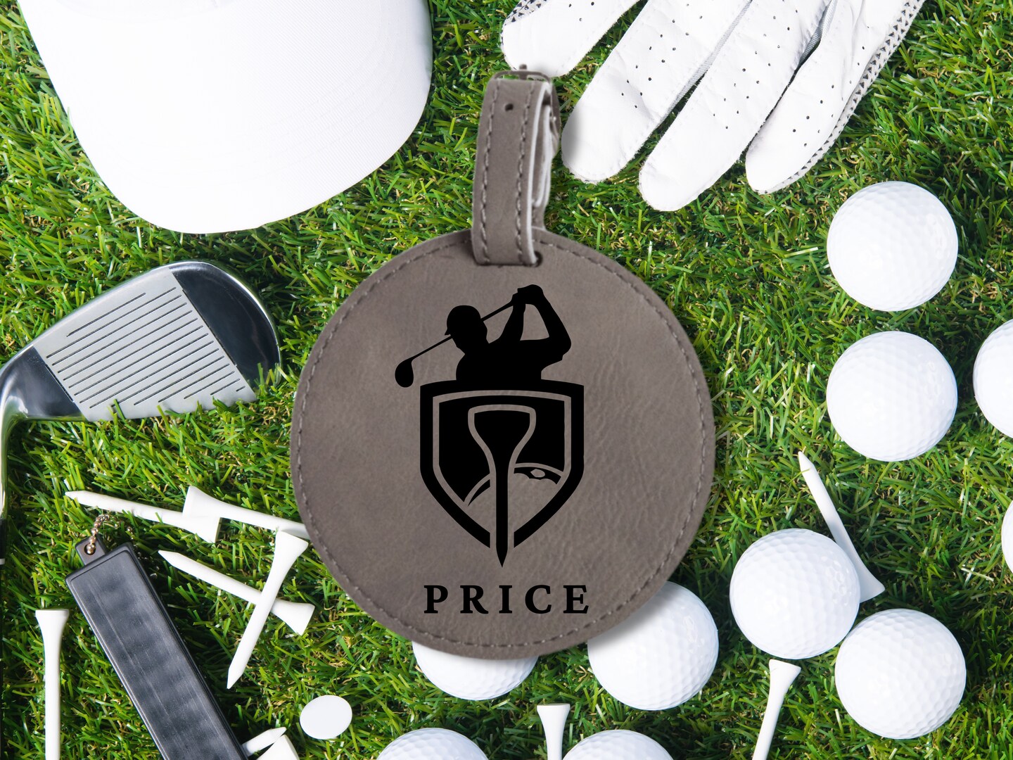 Personalized Golf Bag Tag - Custom Leather Golf Name Tag, Anniversary ...