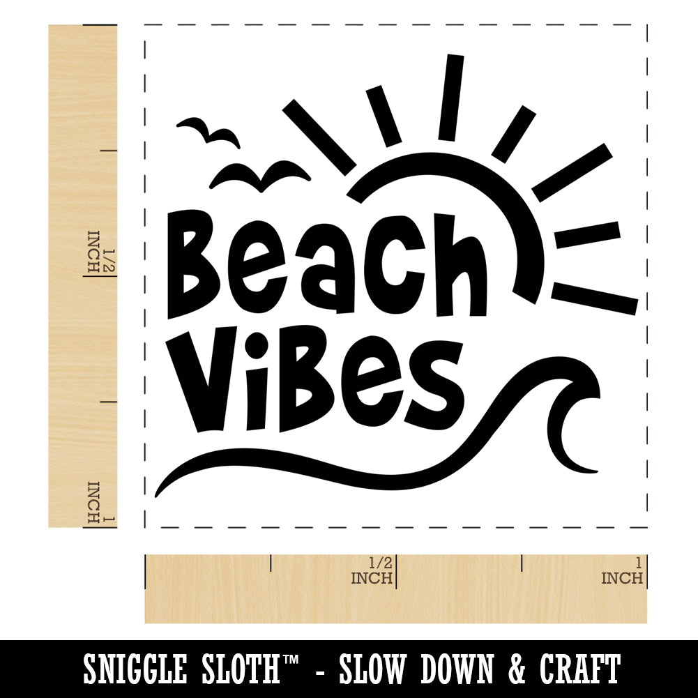 Beach Vibes Self-Inking Rubber Stamp Ink Stamper | Michaels