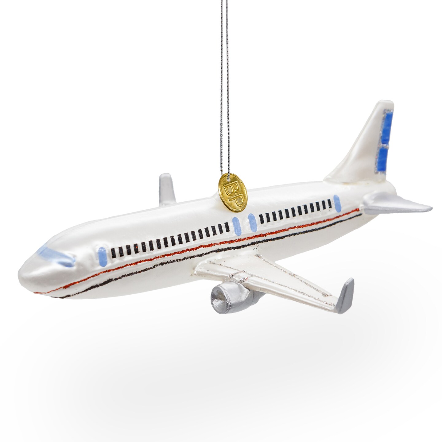 Passenger Jet Airplane Blown Glass Christmas Ornament | Michaels