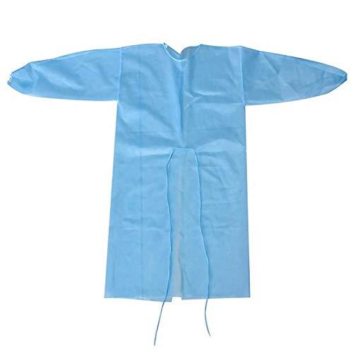Blue Hospital Disposable Gowns With Sleeves 45 Large Polypropylene