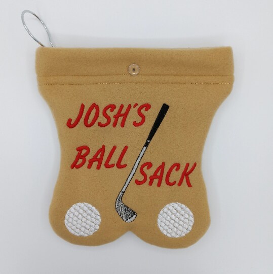 GOLF BALL BAG, Ball sack, Useful Fathers Day gift, Personalized, Funny ...