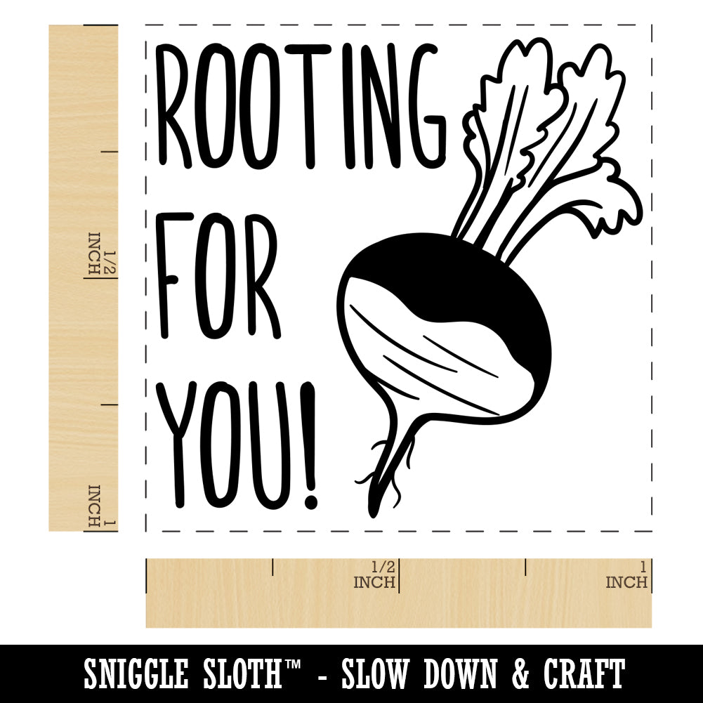 Rooting for You Motivational Quote Turnip Pun Self-Inking Rubber Stamp ...