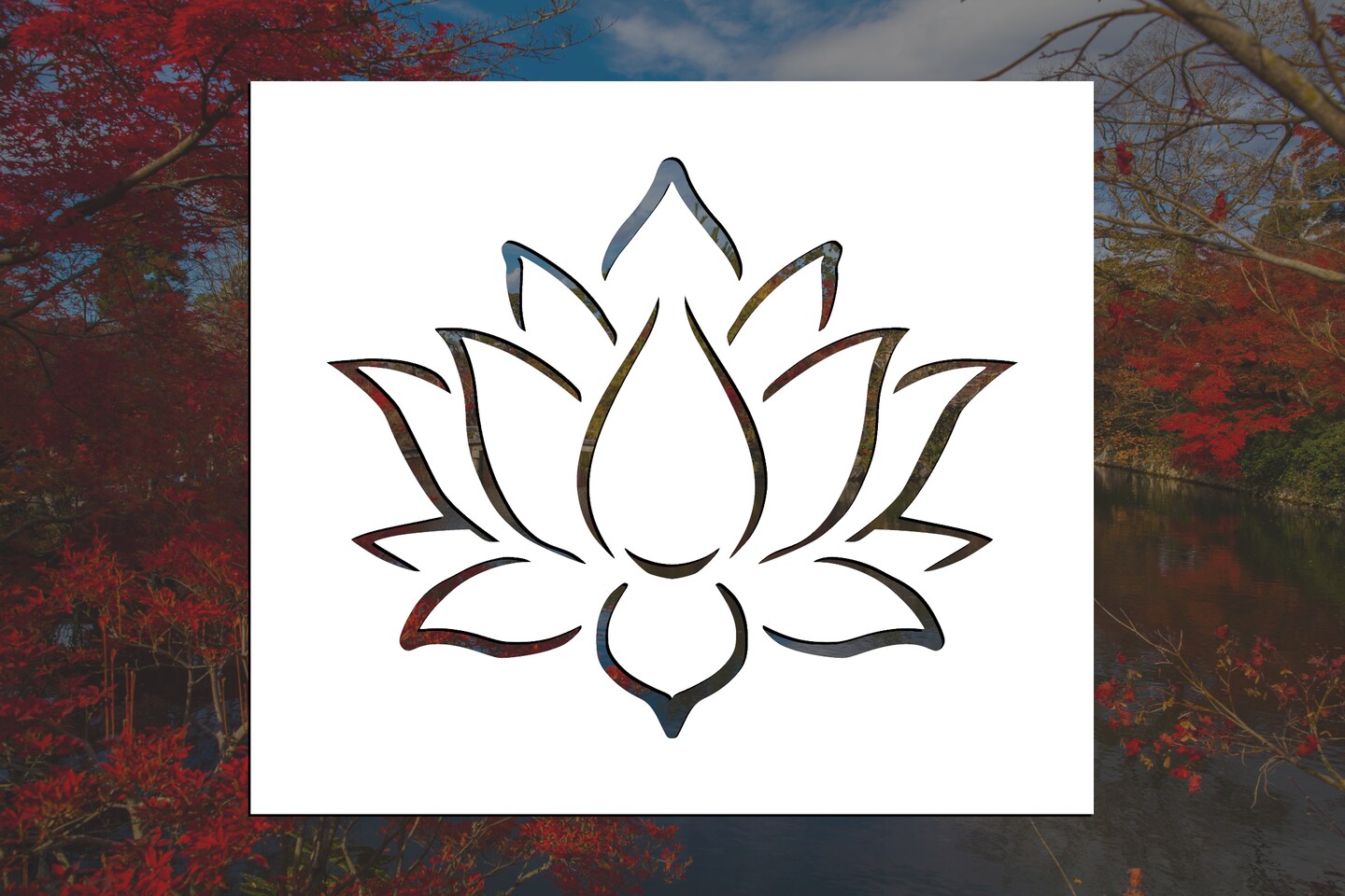 Lotus Flower Reusable Stencil (Many Sizes) | MakerPlace by Michaels