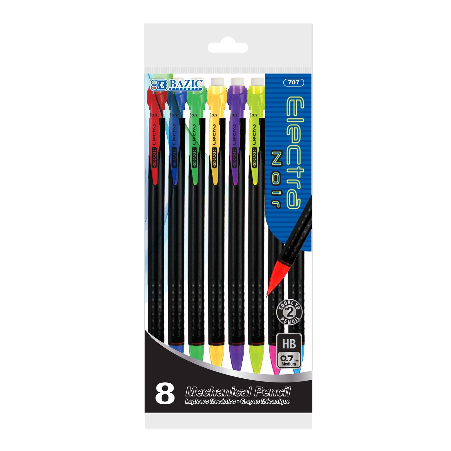 BAZIC 0.7mm Electra Noir Mechanical Pencil (8/Pack) | Michaels