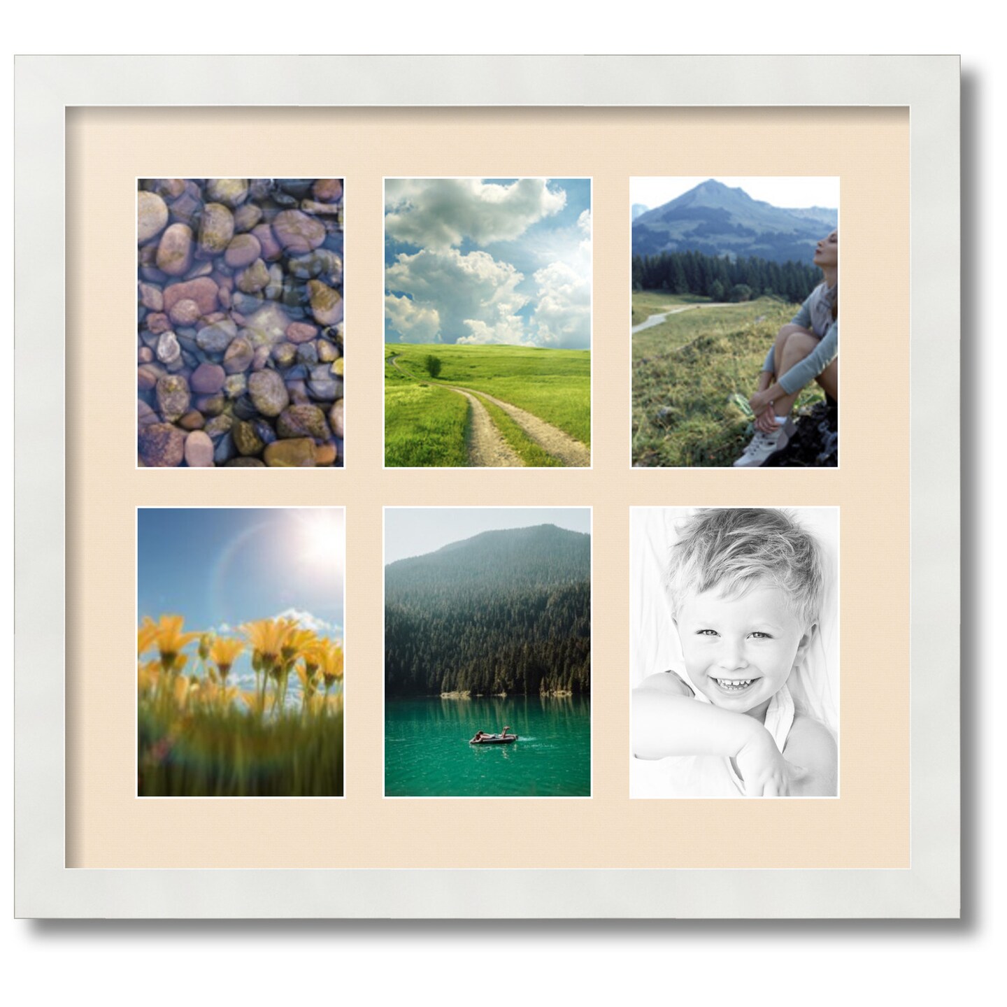 ArtToFrames Collage Photo Picture Frame with 6 - 5x7 inch Openings ...