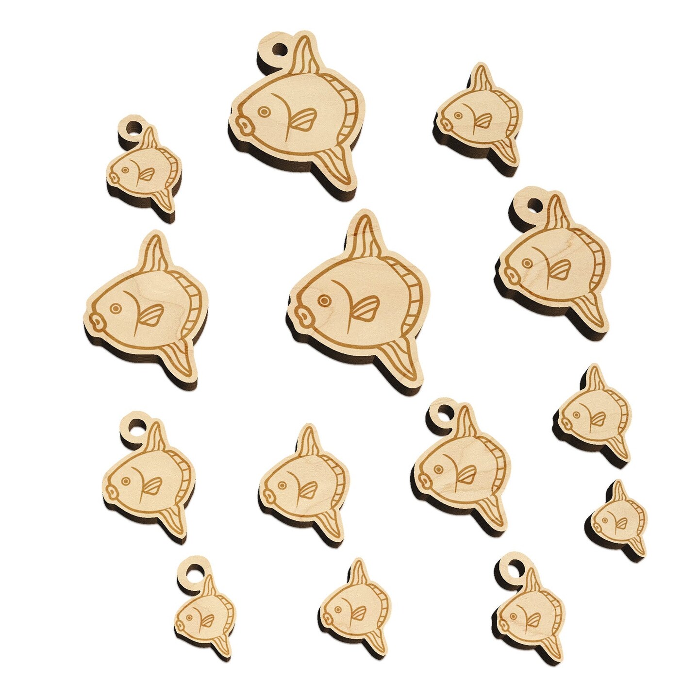 Mola Mola Ocean Sunfish Mini Wood Shape Charms Jewelry DIY Craft | Michaels