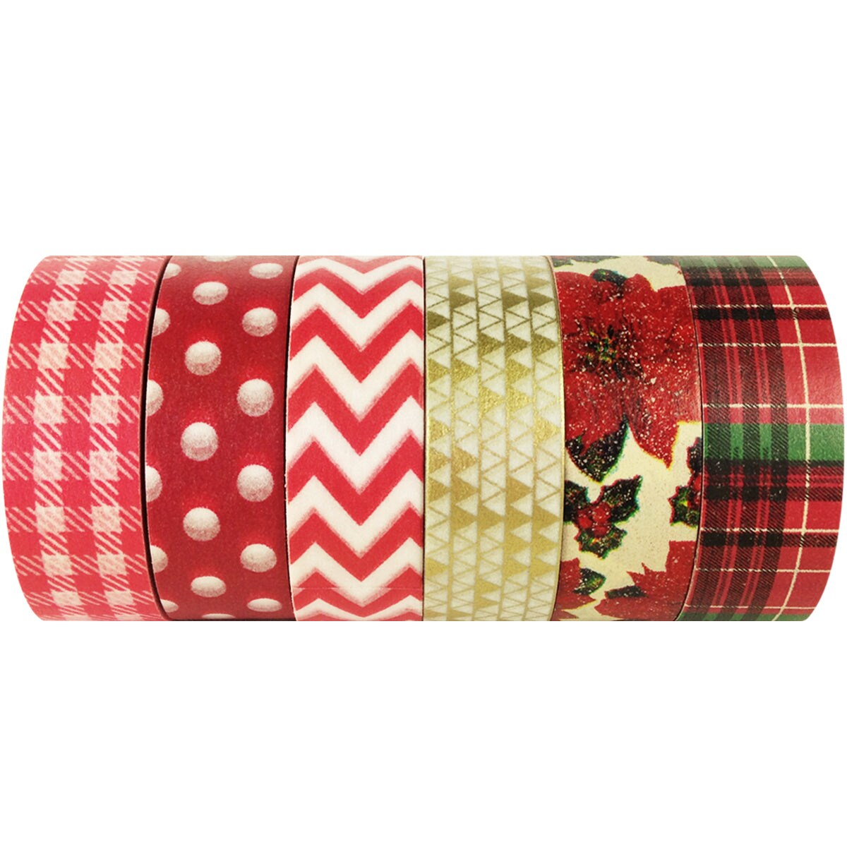 Wrapables Washi Masking Tape, Christmas Collection (Set of 6), SET01 | Michaels