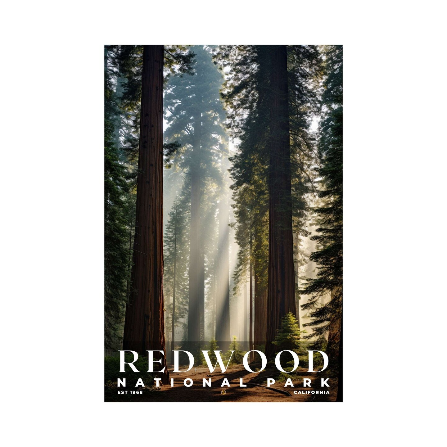 Redwood National and State Parks Poster, Travel Art, Office Poster ...