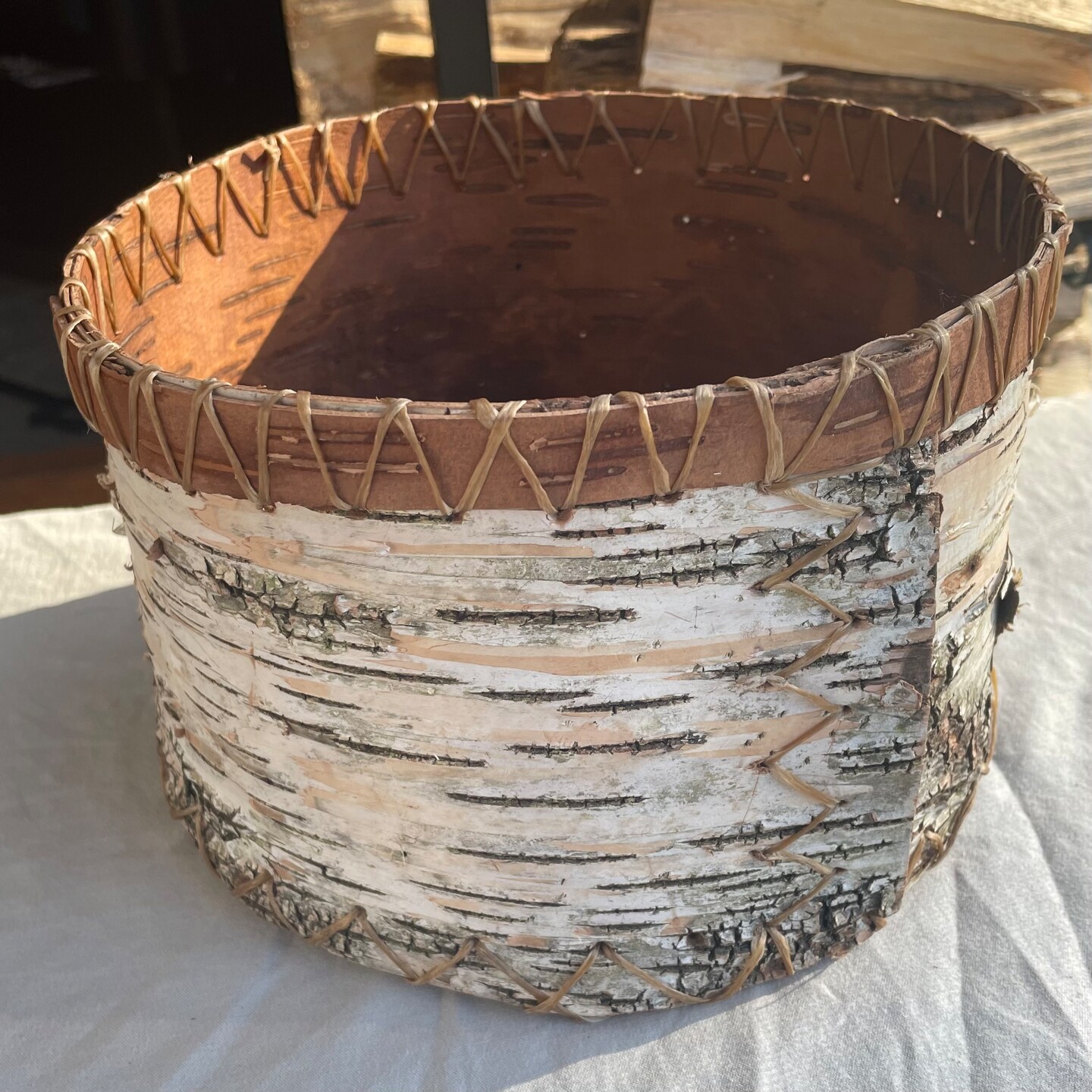 Birch Bark Basket- Medium Round | MakerPlace by Michaels