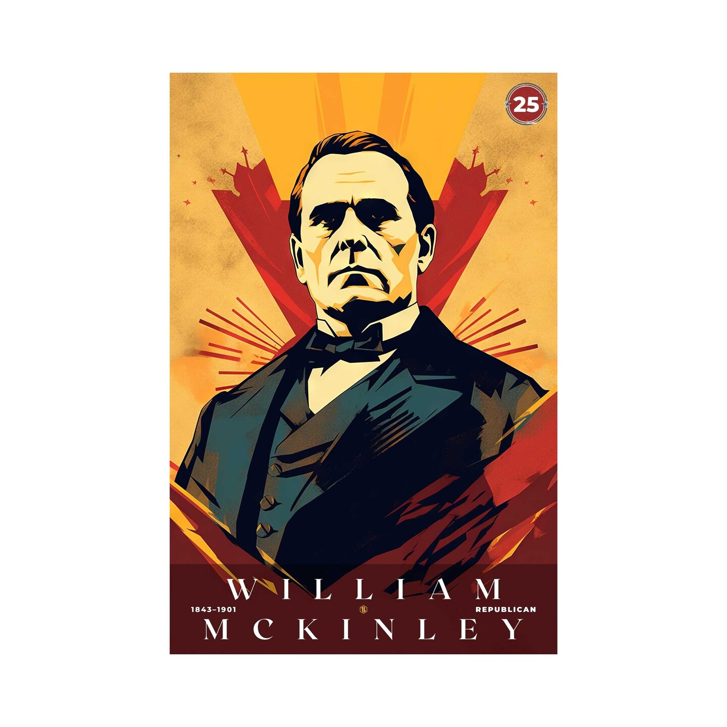William McKinley Poster, US President Print, Office Poster, Home Decor ...
