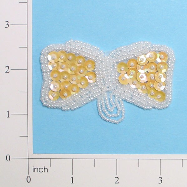Bow Beaded And Sequin Applique/Patch | Michaels