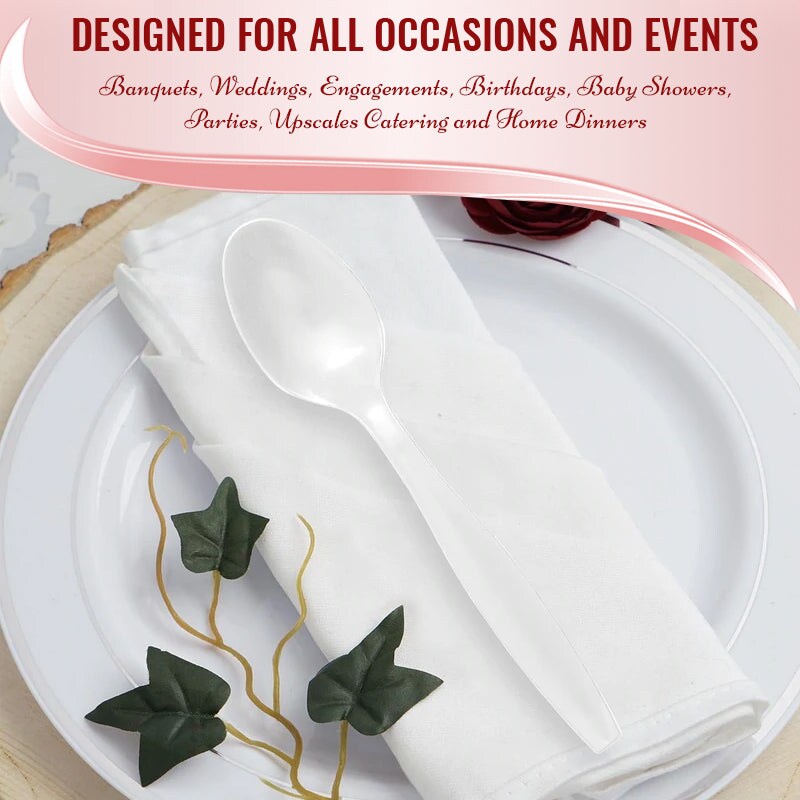 White Plastic Disposable Spoons (1000 Spoons) | Michaels