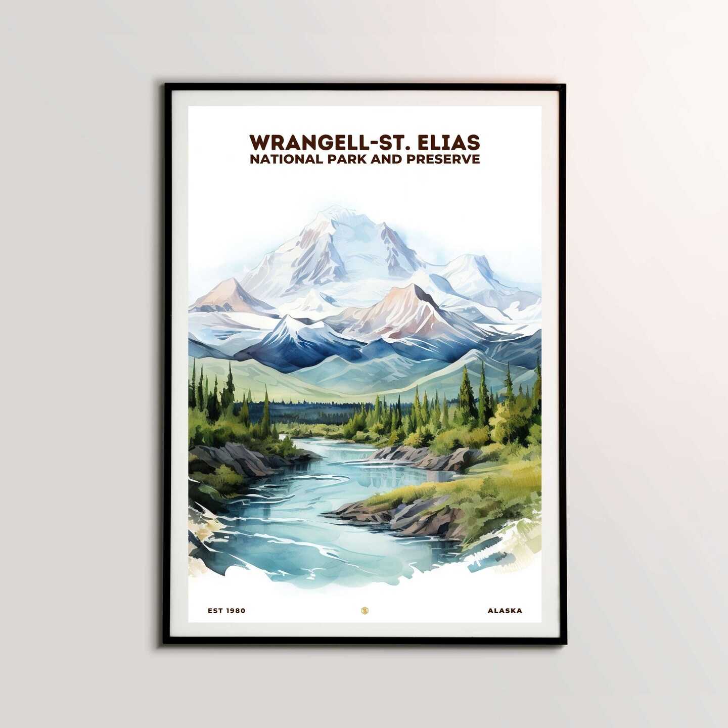 Wrangell-St. Elias National Park and Preserve Poster, Travel Art ...