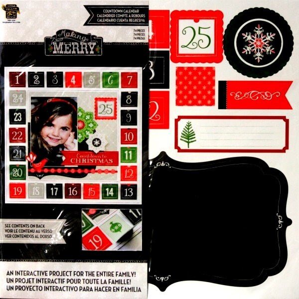 Little Yellow Bicycle 12 x 12 Christmas Countdown Calendar Page Kit ...