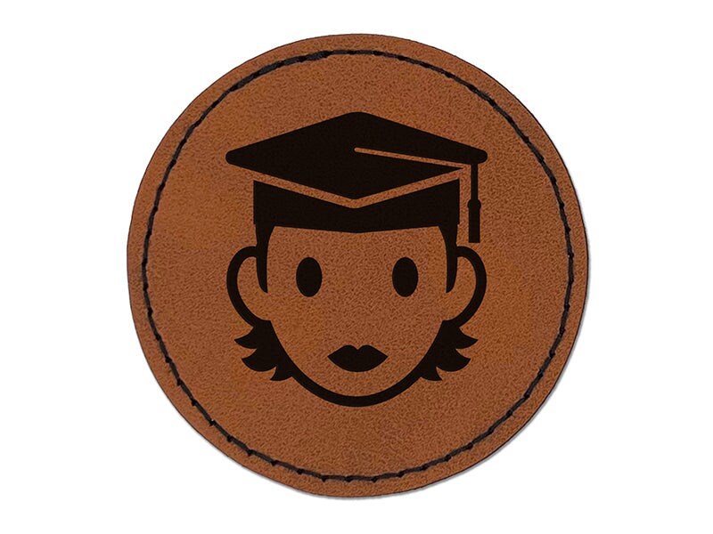 Occupation Student Graduate Cap Graduation Woman Icon Round Iron-On ...