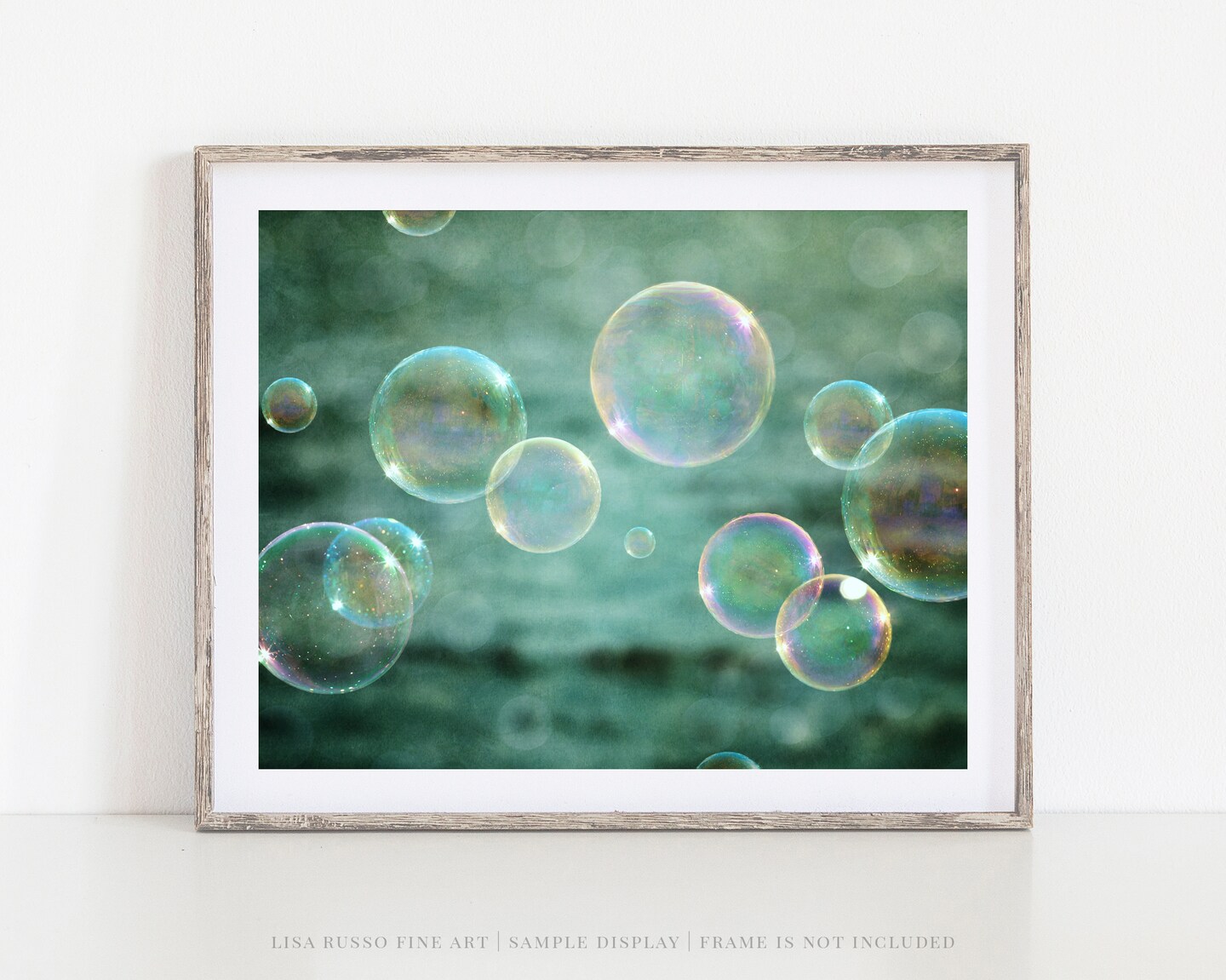 Teal and Aqua Bubbles Print for Children's Bathroom Wall Decor | Not ...