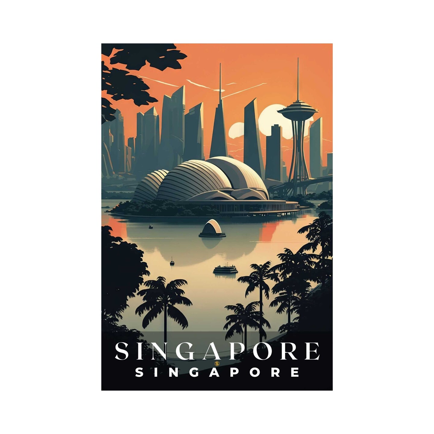 Singapore Poster, World Travel Print, Office Poster, Home Decor | S1 ...