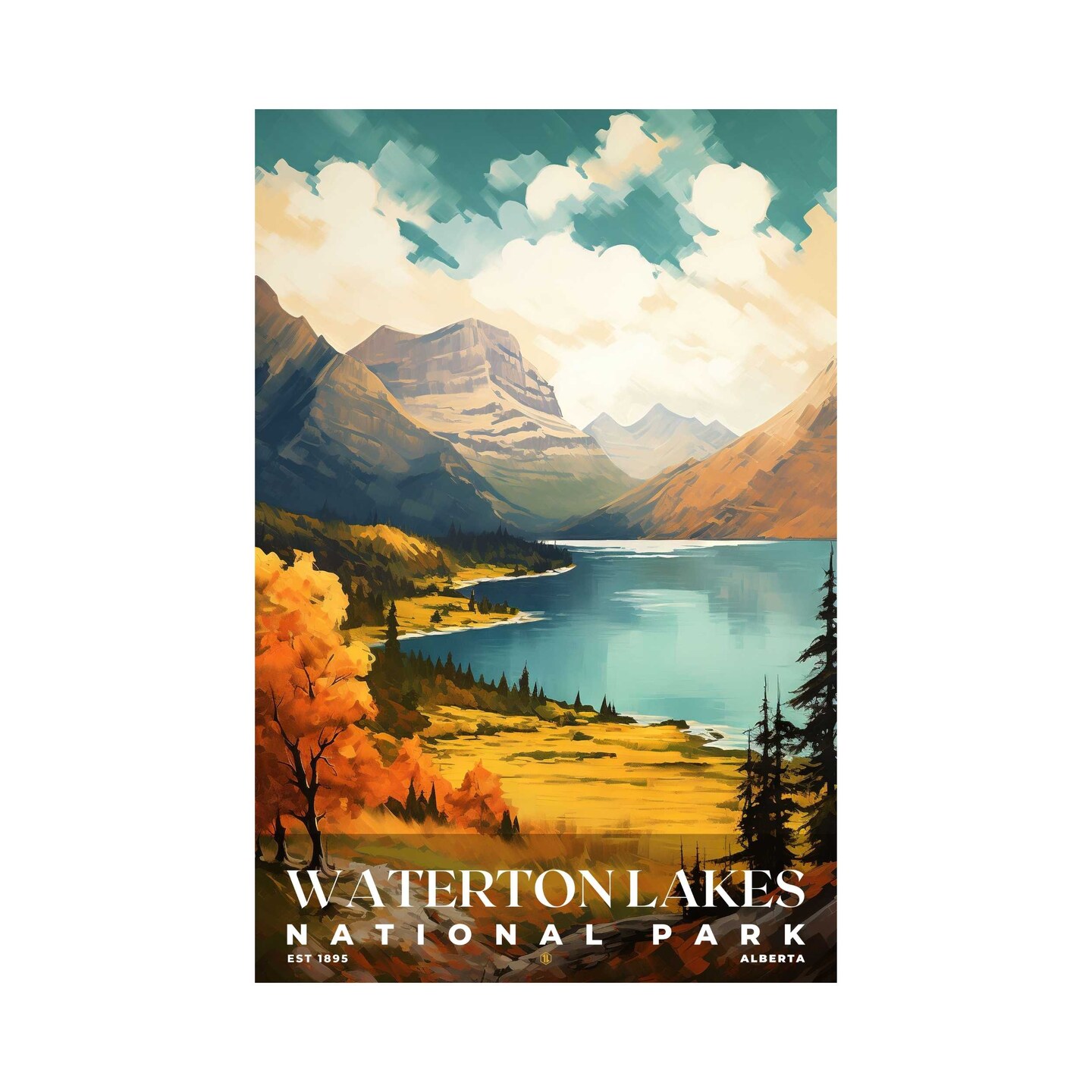 Waterton Lakes National Park Poster, Travel Print, Office Poster, Home ...