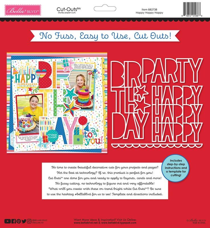 Happy Happy Happy Cut Outs - Birthday Bash - Bella Blvd | Michaels