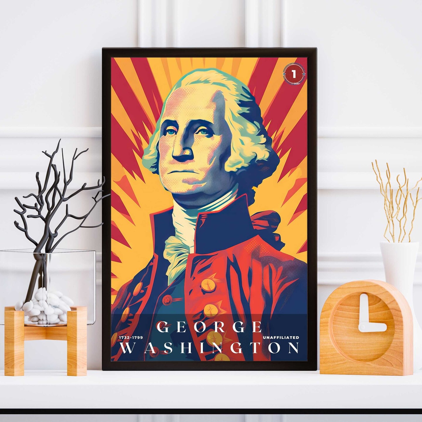 George Washington Poster, US President Print, Office Poster, Home Decor ...