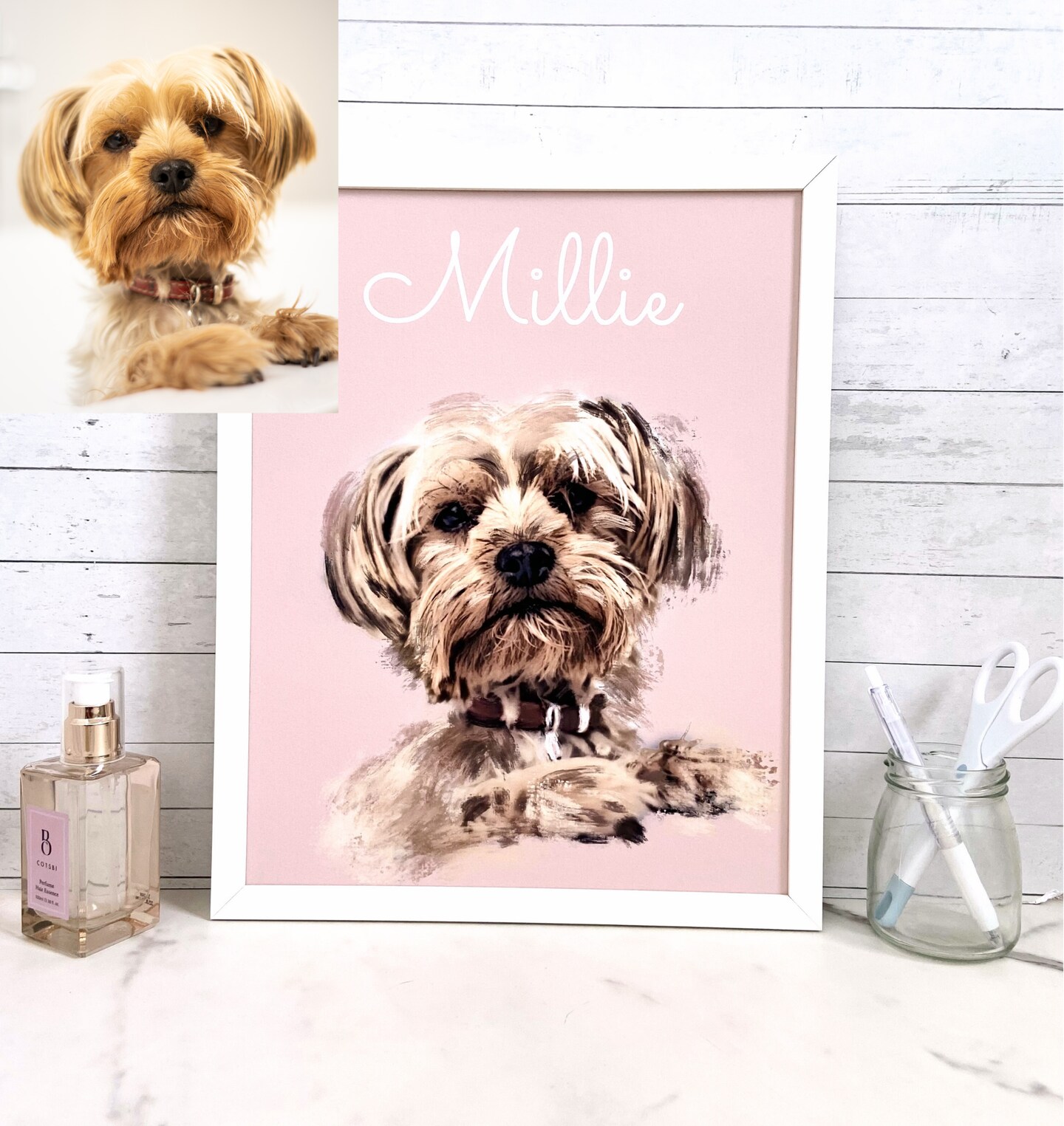Custom Dog Portrait For Pet Lover Using Photo Personalized Pet Painting ...