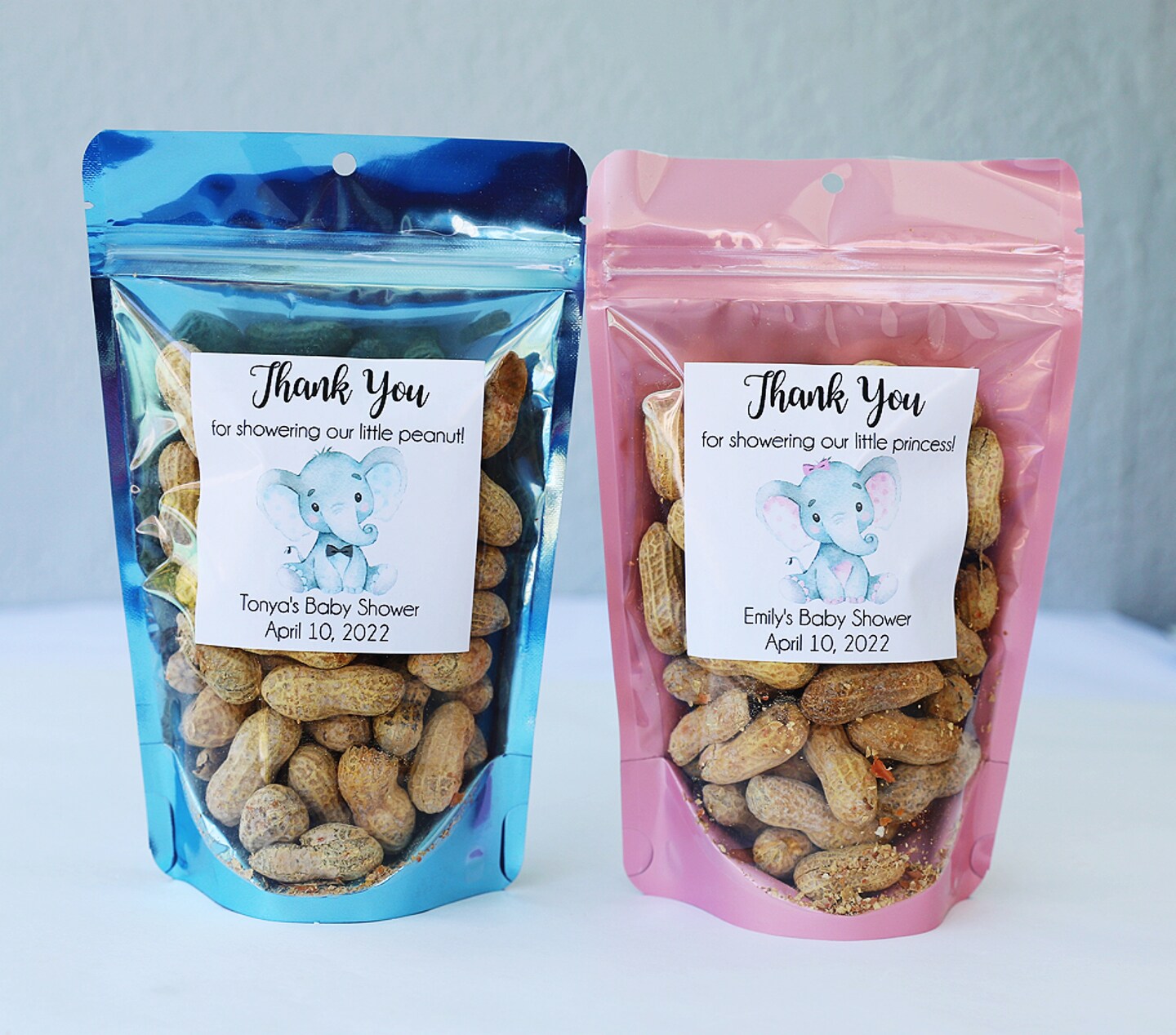 Baby Elephant baby shower treat bags, Elephant favor bags, little ...