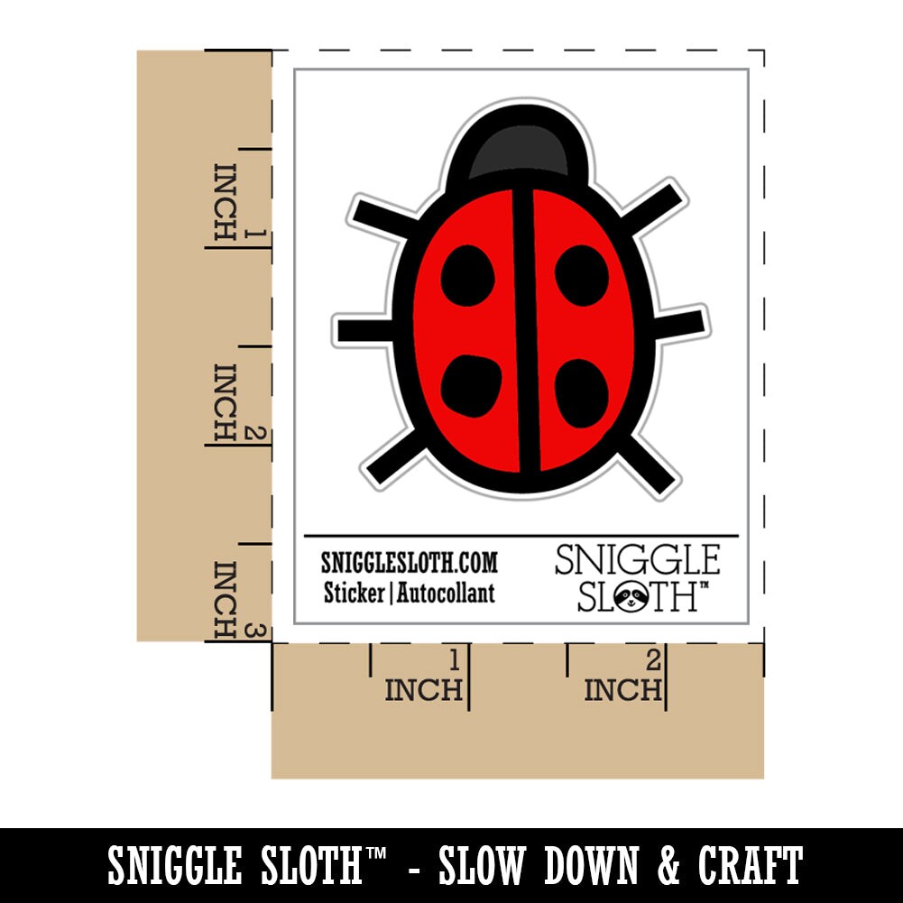 Cute Ladybug Waterproof Vinyl Phone Tablet Laptop Water Bottle Sticker ...