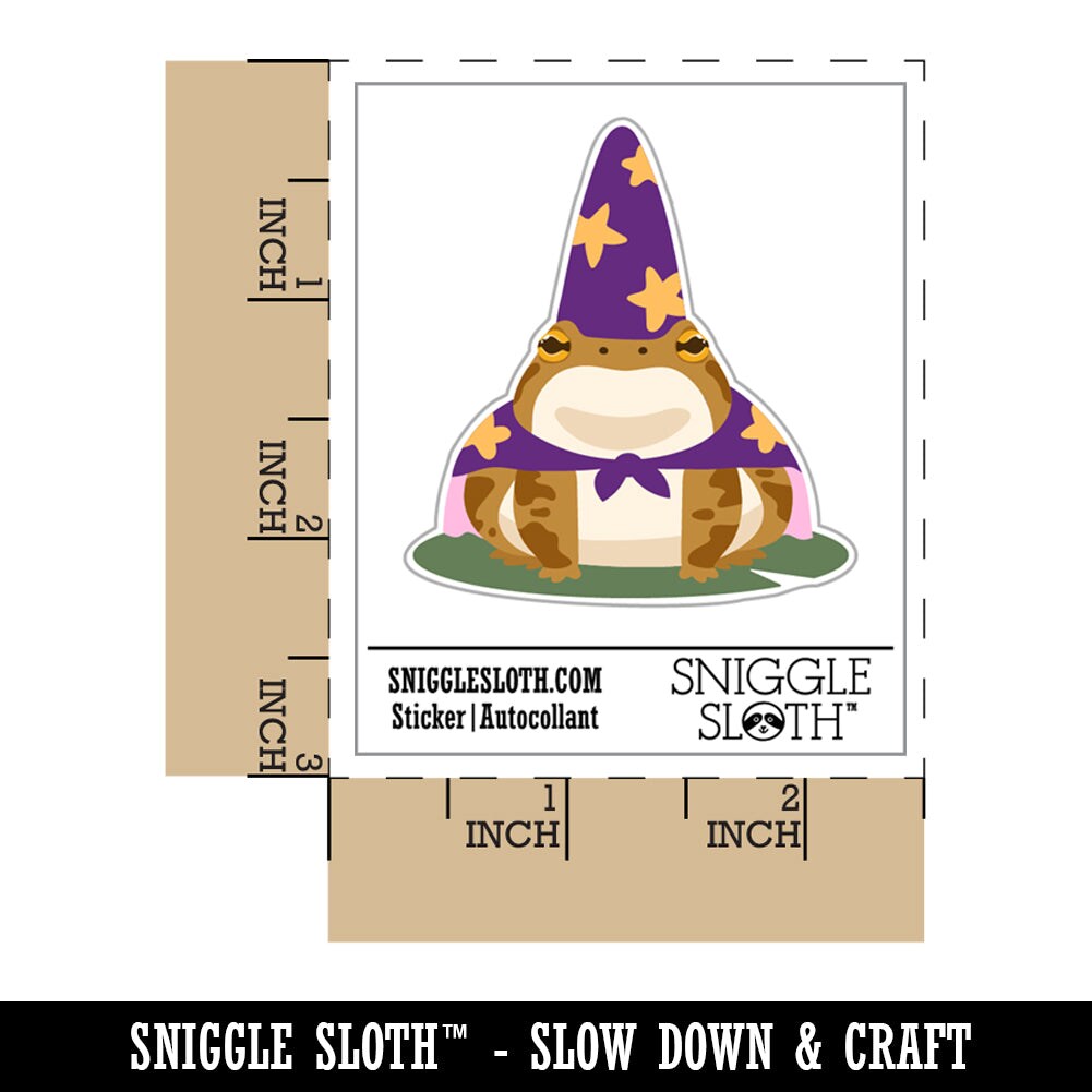 Wizard Frog Toad on Lilypad Waterproof Vinyl Phone Tablet Laptop Water ...