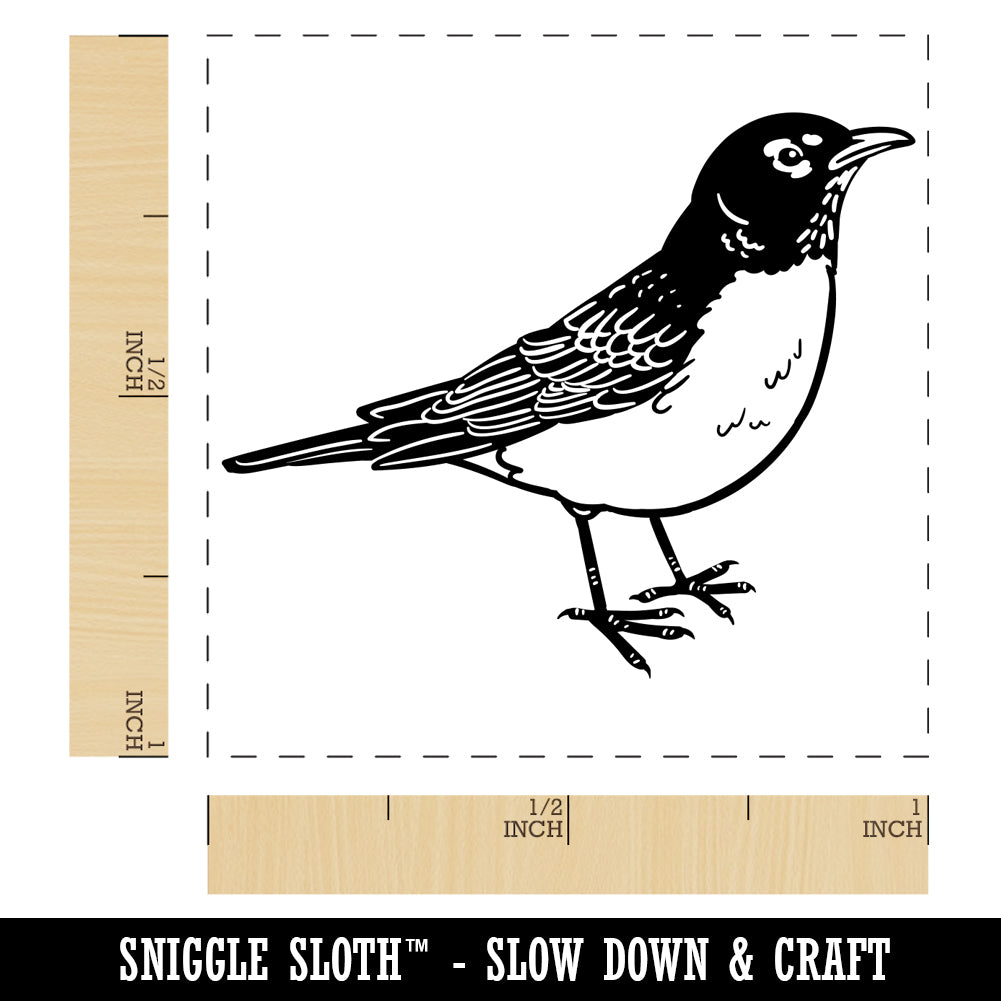 Delightful American Robin Bird Self-Inking Rubber Stamp Ink Stamper ...