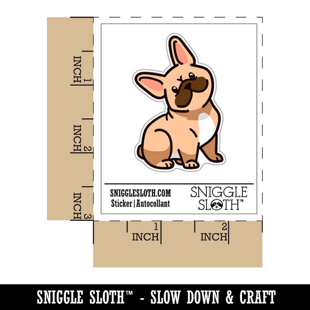 Frenchie Sitting Tilting Head French Bulldog Dog Waterproof Vinyl Phone ...