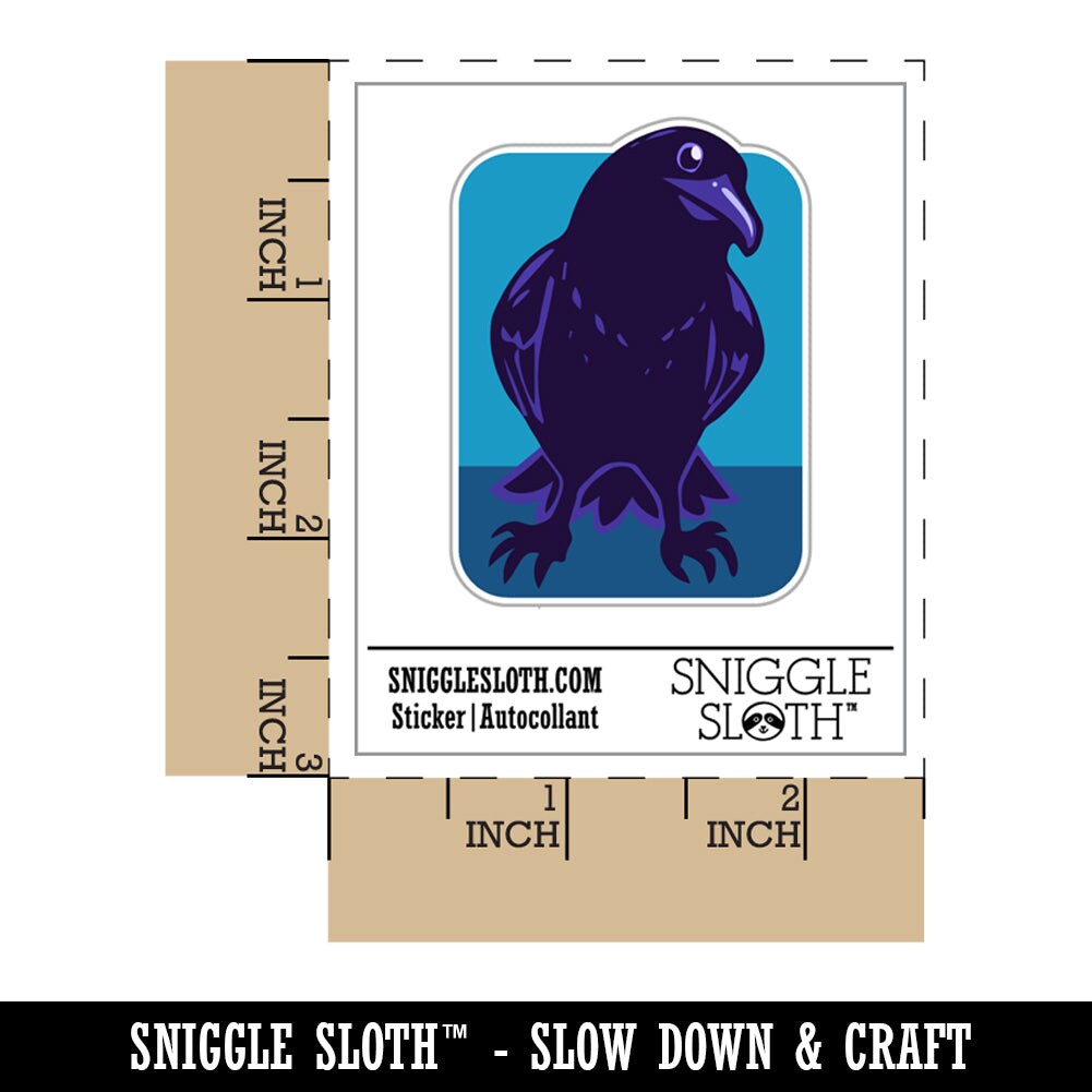 Curious Crow Raven Tilting Head Waterproof Vinyl Phone Tablet Laptop ...