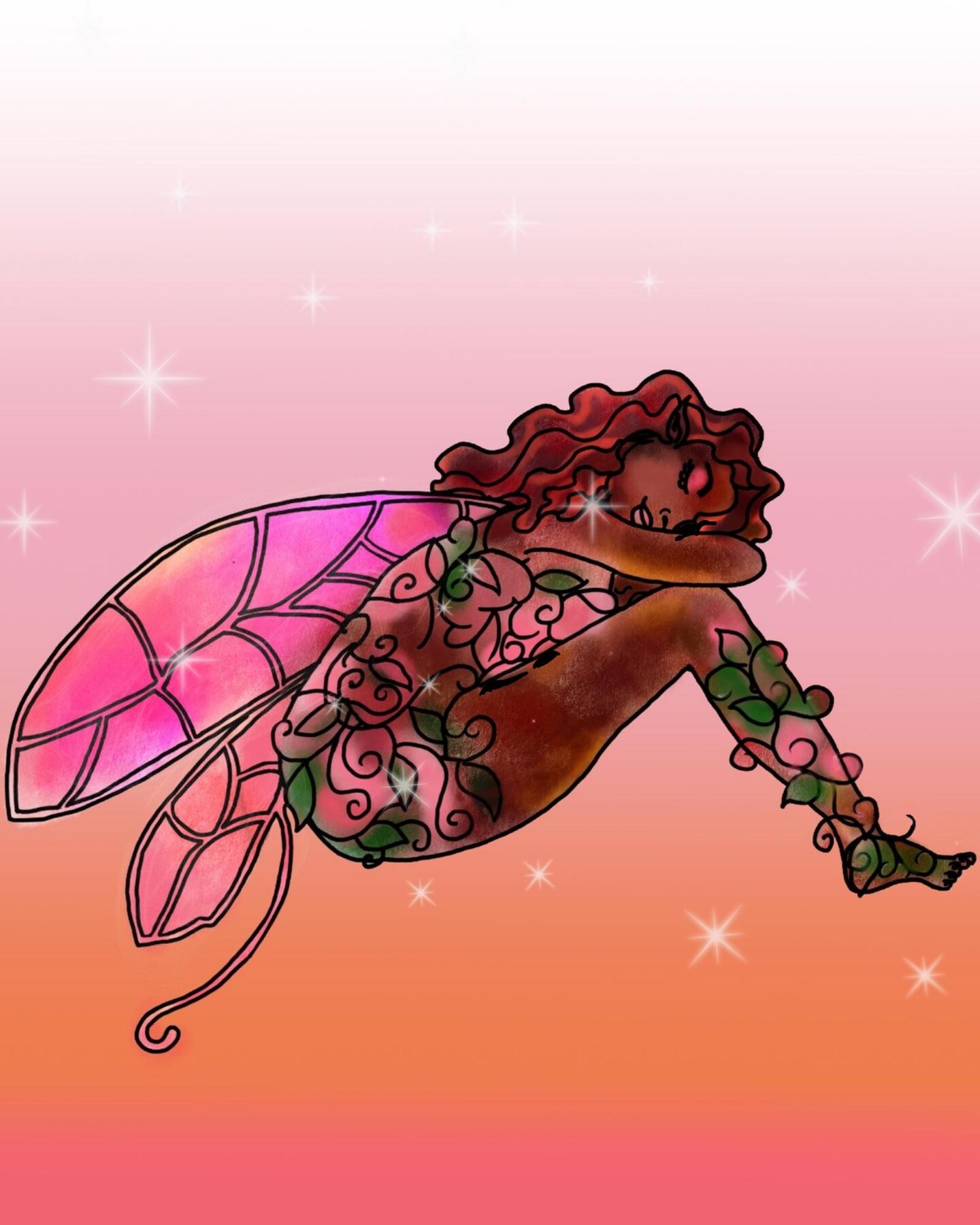 Pink Enchanted Resting Fairy Art Print | MakerPlace by Michaels