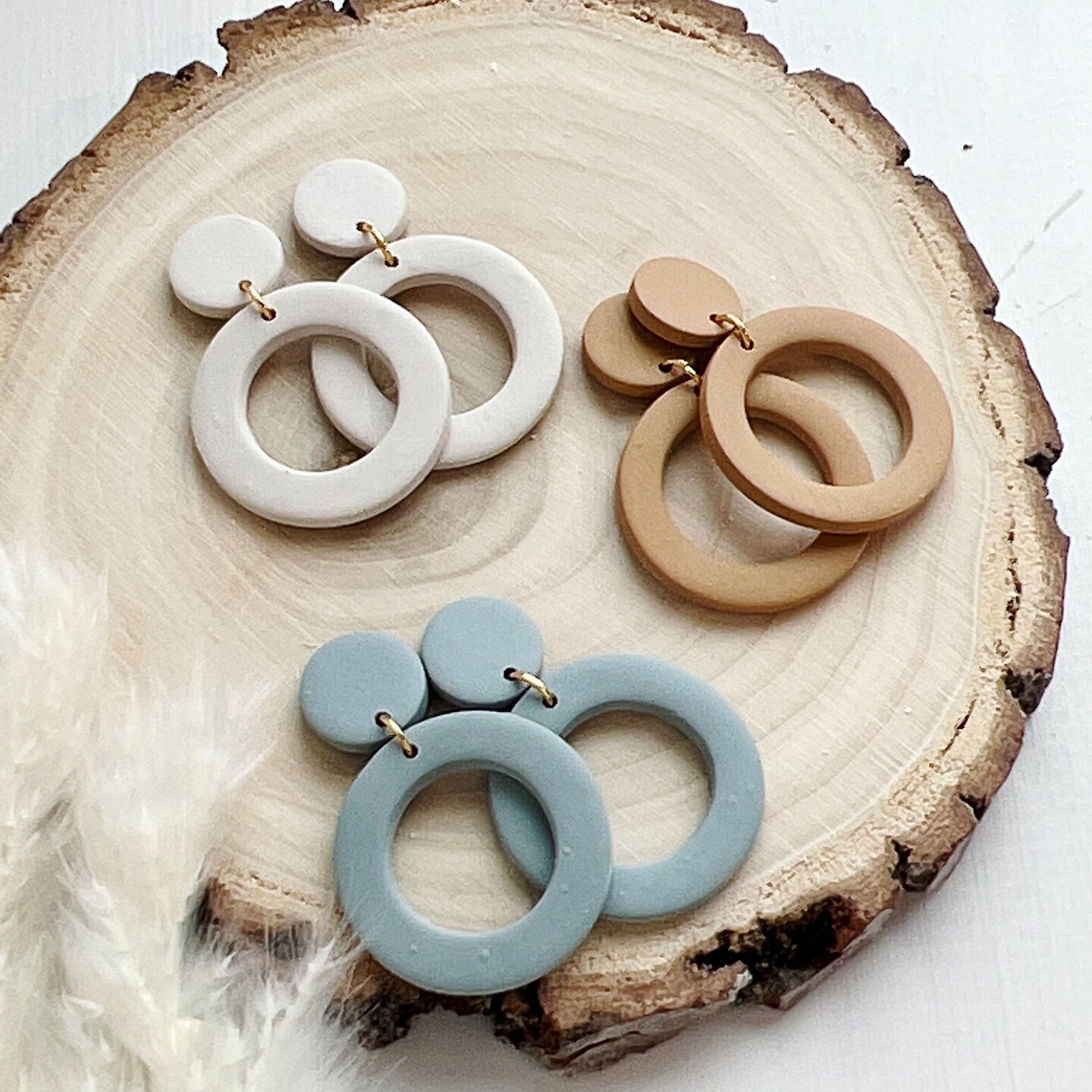 Polymer Clay Circle Cutout Dangle Earrings | MakerPlace by Michaels