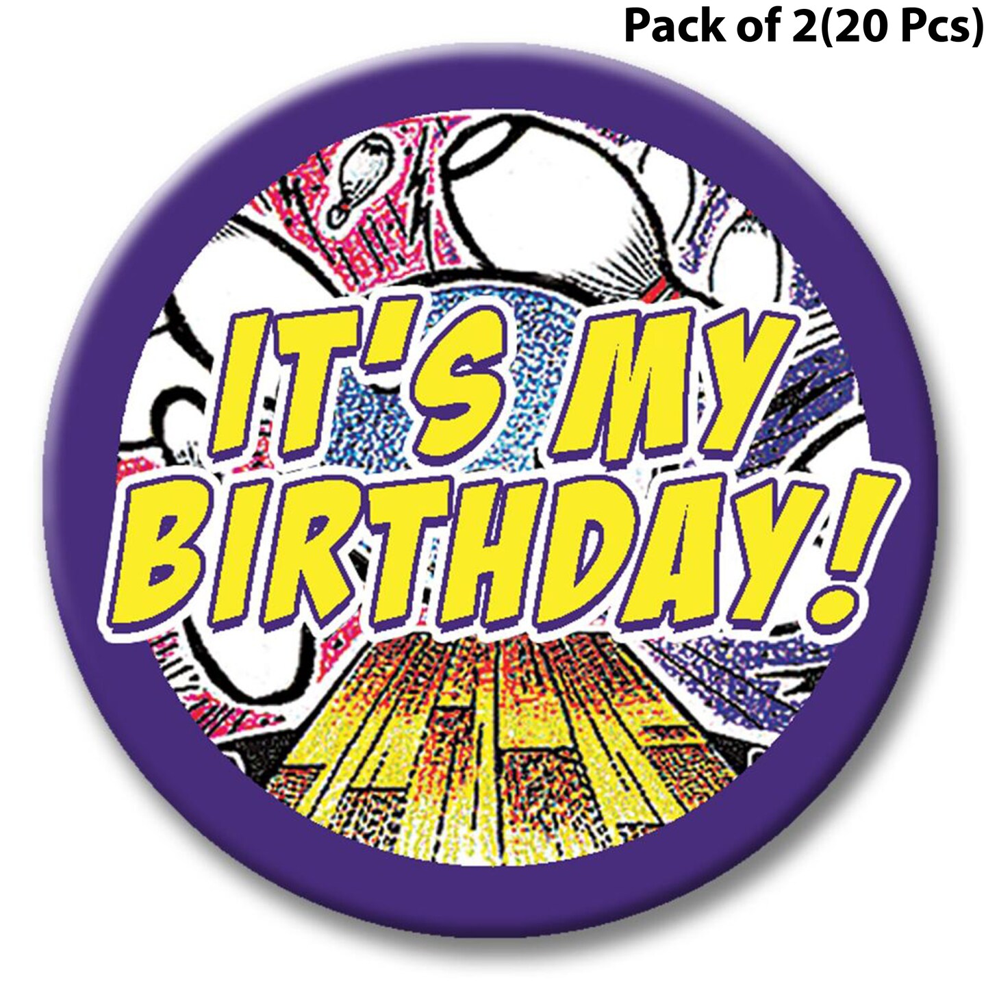 Smash Bowl Themed Button - It's My Birthday 2 1/4 inch bowling themed ...