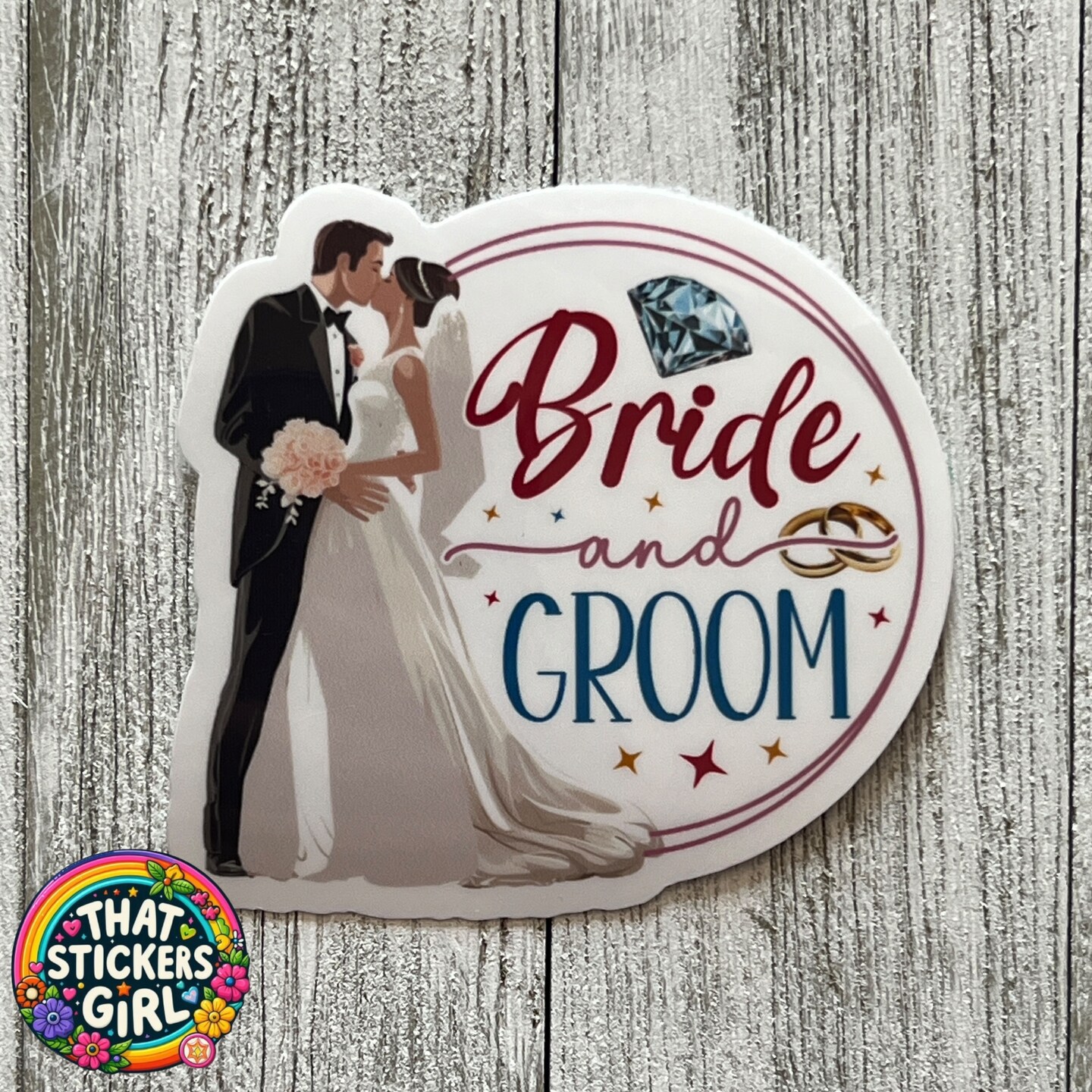 Bride And Groom Sticker | MakerPlace by Michaels