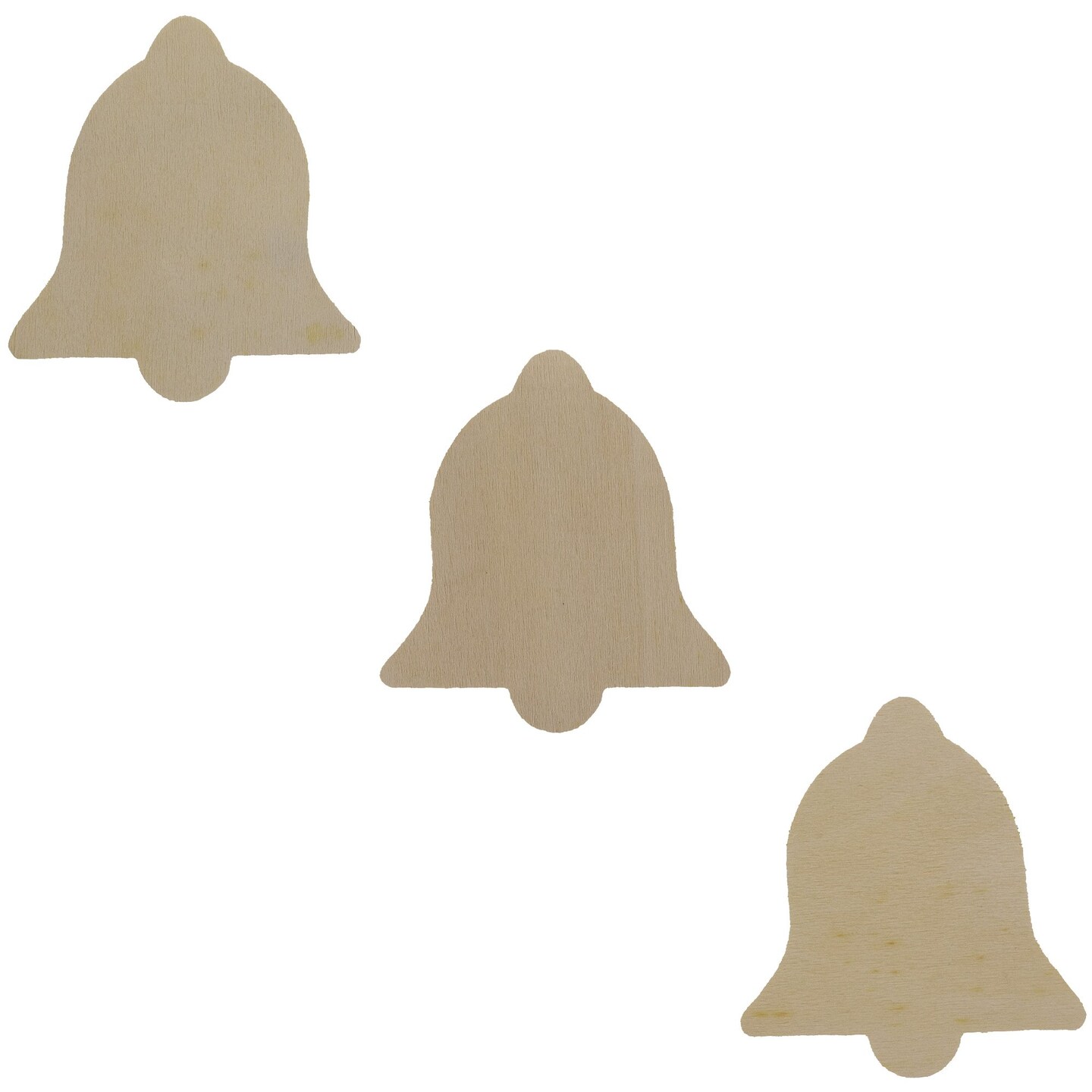 3 Unfinished Wooden Bell Shapes Cutouts DIY Crafts 3.6 Inches | Michaels