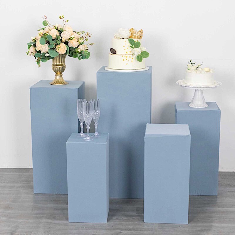 5 Rectangular Pedestal Fitted Spandex Display STAND COVERS Set | Michaels