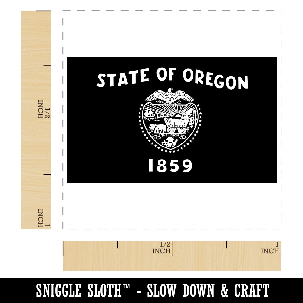 Oregon State Flag Self-Inking Rubber Stamp Ink Stamper | Michaels