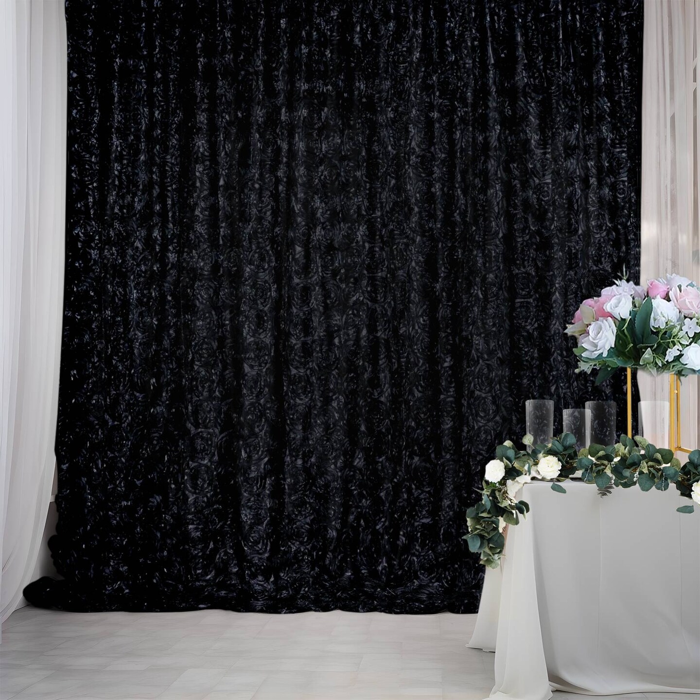 8x8 Satin Rosette Wedding Backdrop | Michaels