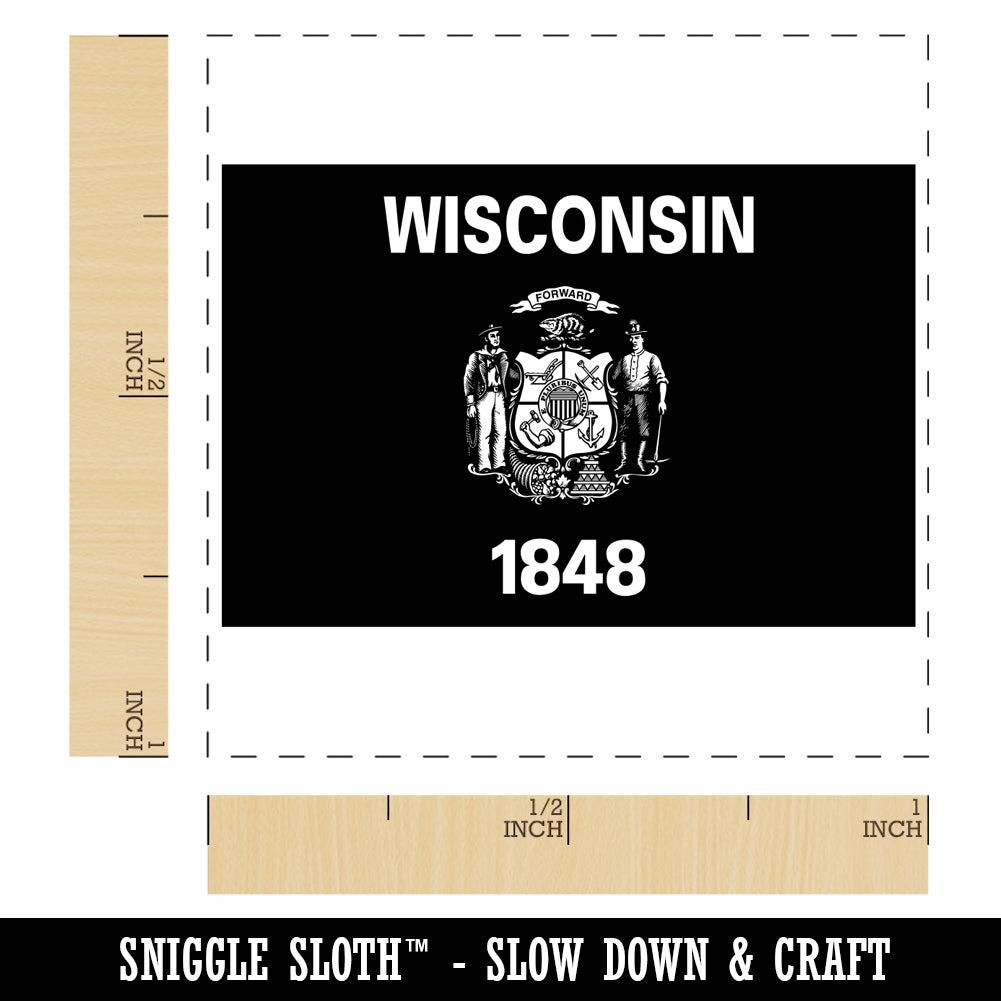 Wisconsin State Flag Self-Inking Rubber Stamp Ink Stamper | Michaels