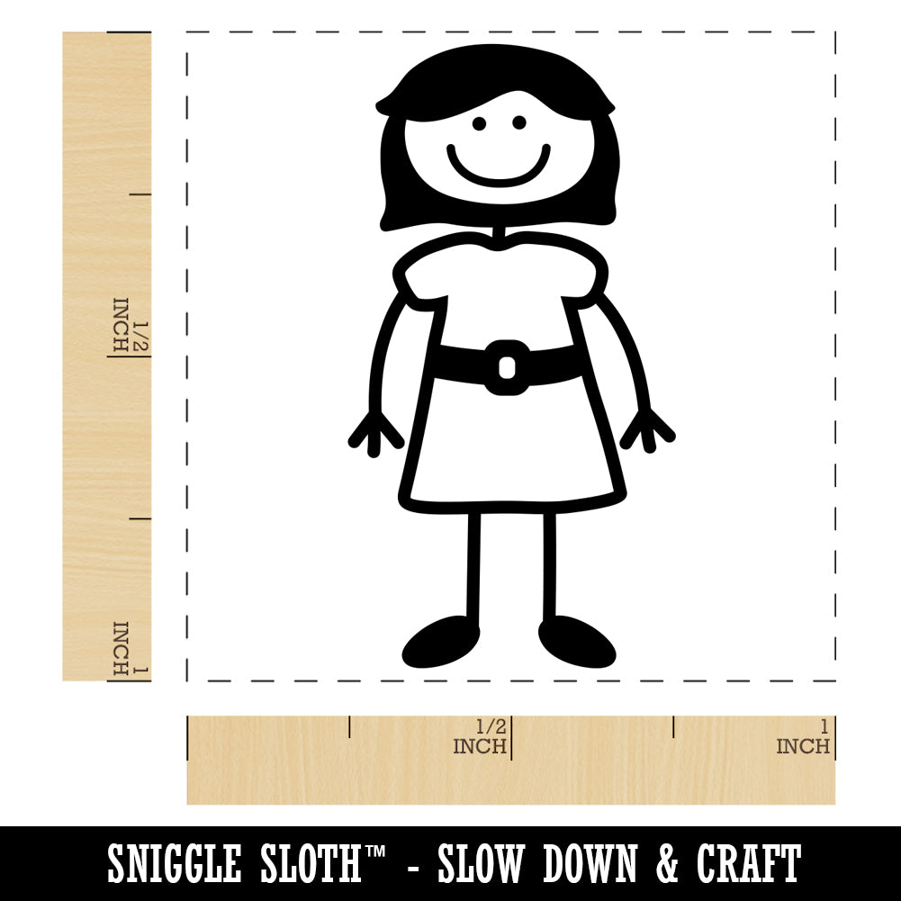 Stick Figure Woman Mom Self-Inking Rubber Stamp Ink Stamper | Michaels