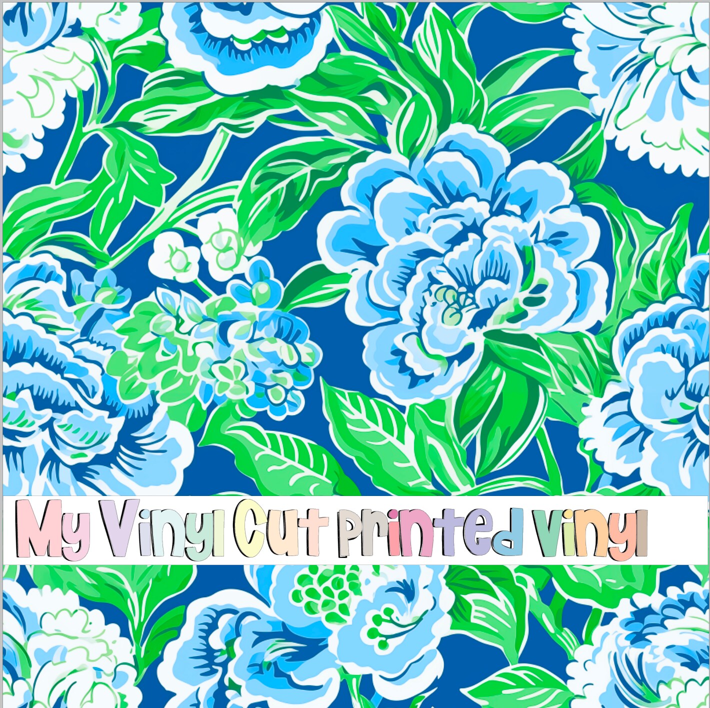 12 x 12 inch Sheet of Printed Vinyl or HTV in the Chinoiserie H Pattern ...