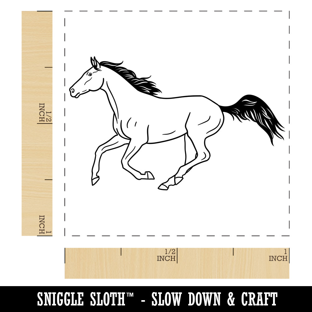 Thoroughbred Race Horse Running Self-Inking Rubber Stamp Ink Stamper ...