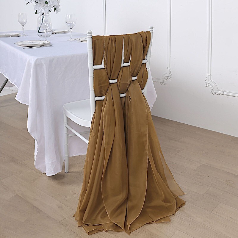 Extra Wide Premium Chiffon Chair Sashes Wedding Party Decor | Michaels