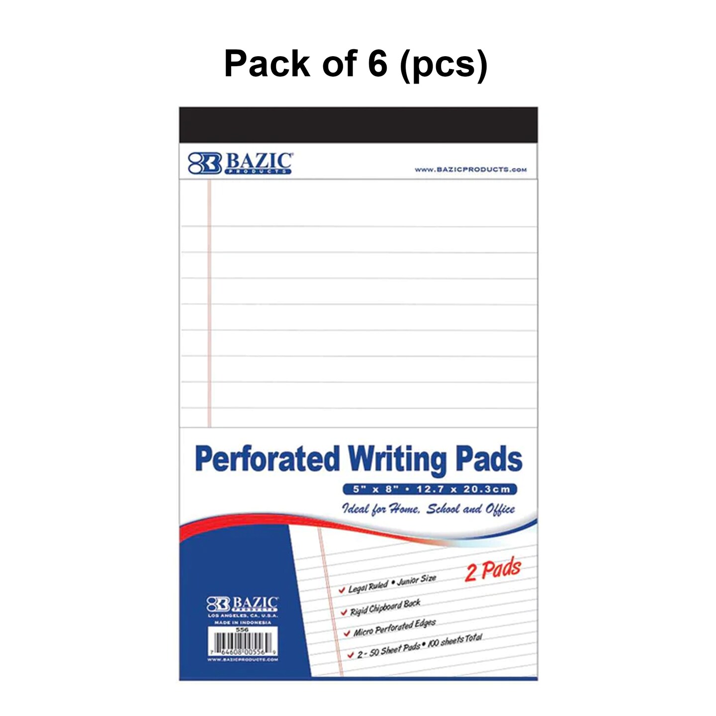 White Jr. Perforated Writing Pad 5" X 8" 50 Ct | MINA® | Michaels
