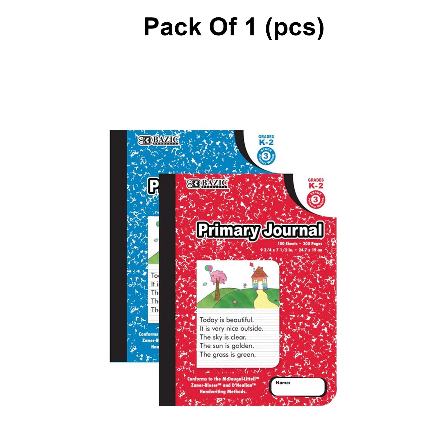 Composition Book Primary Journal Marble 100 Ct | Pre-School through 2nd ...